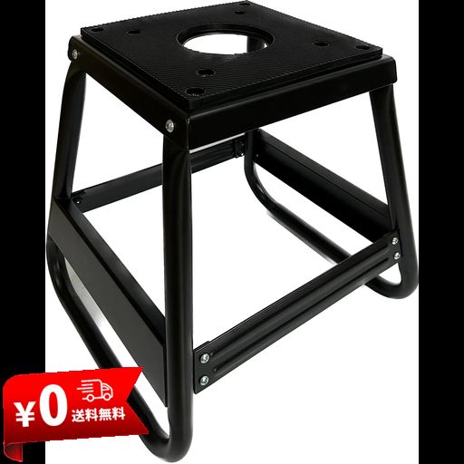 APEXTREME バイクスタンド オフロード用 耐荷重450KG ゴムマット付き メンテナンススタンド オフロードバイク 車両整備 展示 洗車 オイル交換 (ブラック)