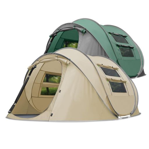 KAZOOキャンプ用自動屋外ポップアップテント防水用クイックオープニングテントキャリングバッグ付き4人用キャノピー