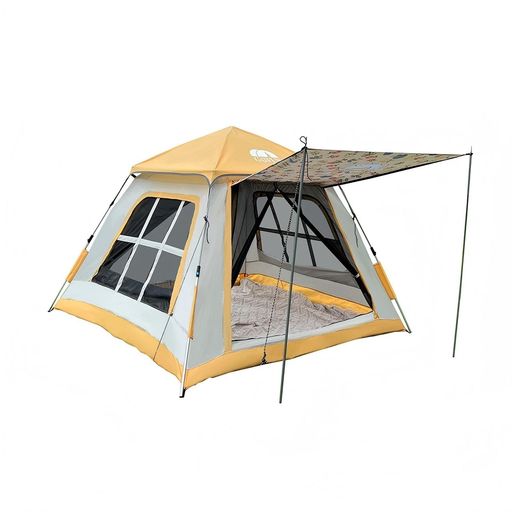 JUMEI テント ワンタッチテント 2~4人用 2WAY キャンプテント 耐水圧2000MM 二重層 設営簡単 UVカット加工 ワンタッチ キャンプ アウトドア 前室付き UVカット 紫外線防止 防風防水 撥水加工 通…