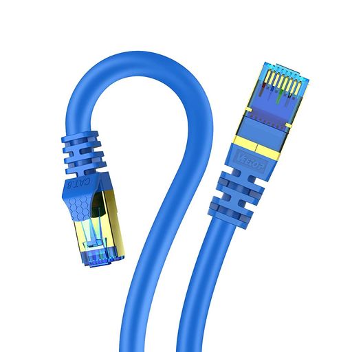 2M CAT8 カテゴリ-8 LANケーブル VEETOP 26AWG 超高速 最大40GBASE-T対応 2000MHZ SFTP 二重 ...