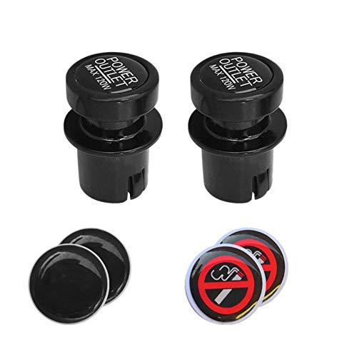 Katigan シガーライターソケットカバー キャップ 2パック 自動車電源コンセント向けの防水防塵プラグ 子供が電源ソケットに指を入れないの ...