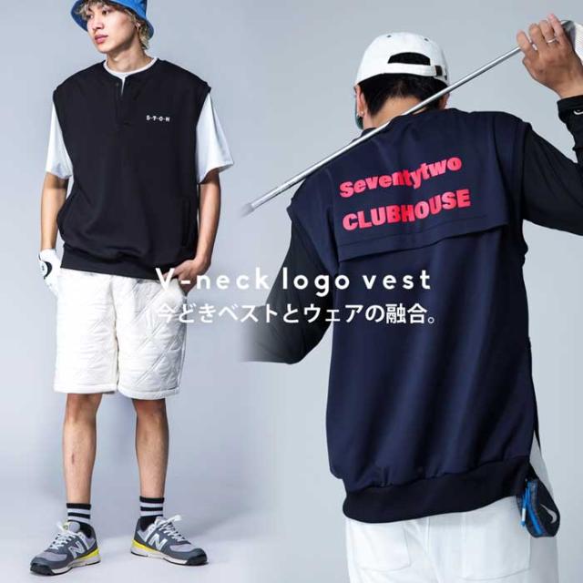 再入荷予定有!ANTIQUA GOLF×STCH ベスト メンズ 送料無料・再入荷 メール便不可【Z】