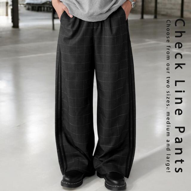 チェックラインパンツ パンツ メンズ ボトムス 送料無料・メール便不可