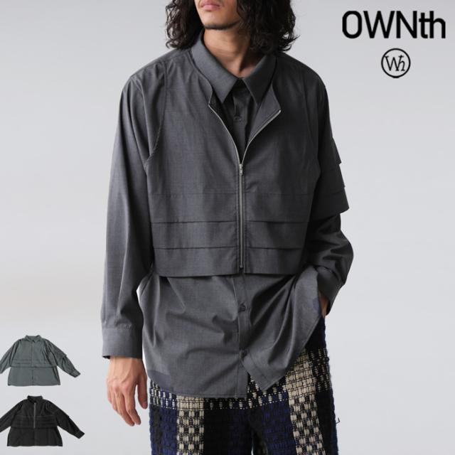 最大半額★選べる福袋！19日20時〜26日10時 レイヤード風切り替え シャツ メンズ 長袖 無地 送料無料・メール便不可 冬新作