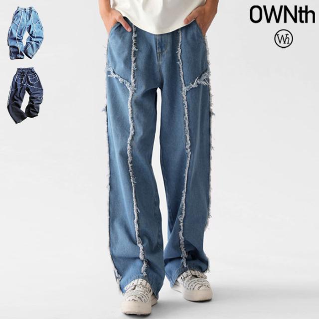 フリンジライン デニムパンツ メンズ ボトムス 送料無料・メール便不可 秋新作