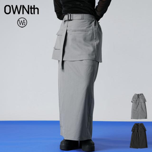 ベルト付き レイヤード タイトスカート レディース 送料無料・メール便不可 冬新作