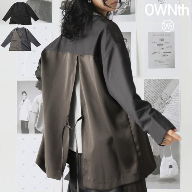 バックデザイン 切替ジャケット レディース アウター 送料無料・メール便不可 秋新作