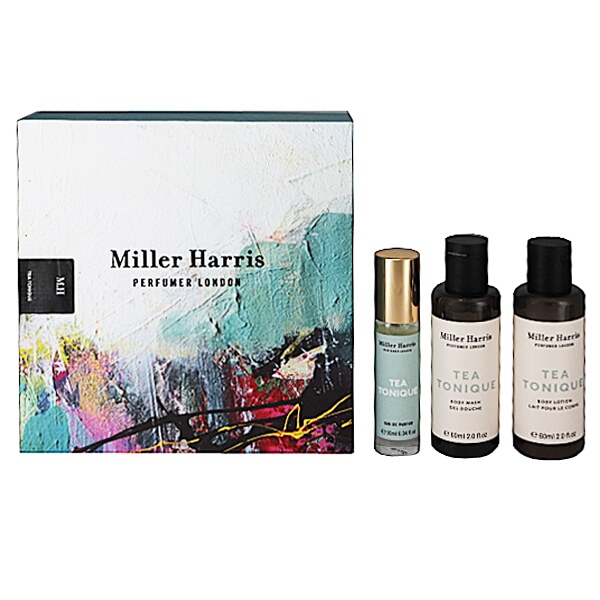 ミラーハリス 香水 男性用・女性用 ティートニック トラベル コフレ 10ml/60ml/60ml TEA TONIQUE BODY LOTION MILLER HARRIS