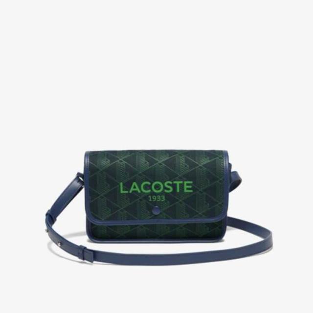 ラコステ JQD フラップ クロスオーバーバッグ ネイビー 13.5×18×7cm #NF4513HK-N01 送料無料 JQD FLAP CROSSOVER BAG LACOSTE