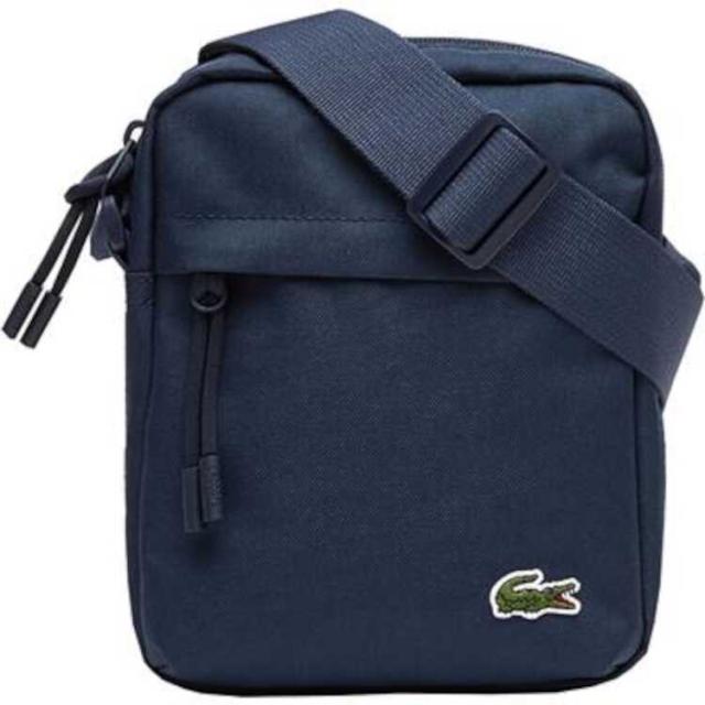 ラコステ ネオクロコ バーチカルジップカメラバッグ ネイビー 16×21×6.5cm #NH4102NE-992 LACOSTE