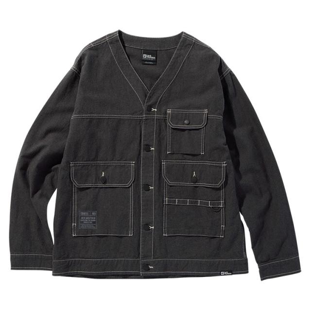 ジャックウルフスキン JP ヘンプ ウッドワーカージャケット(メンズ) L ファントム #5030701-6350 JP HMP WOODWORKER JK PHANTOM