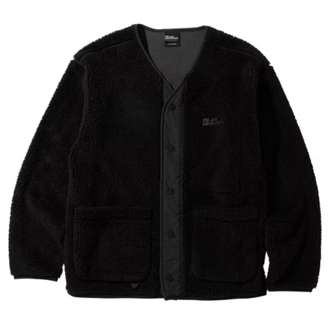 ジャックウルフスキン JP フォレスト チル ボア CD カーディガン(メンズ) M ブラック #5032631-6000 JACK WOLFSKIN