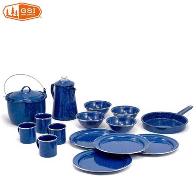 ジーエスアイ パイオニア 16P キャンプセット ブルー #11870005-000 送料無料 GSI OUTDOORS