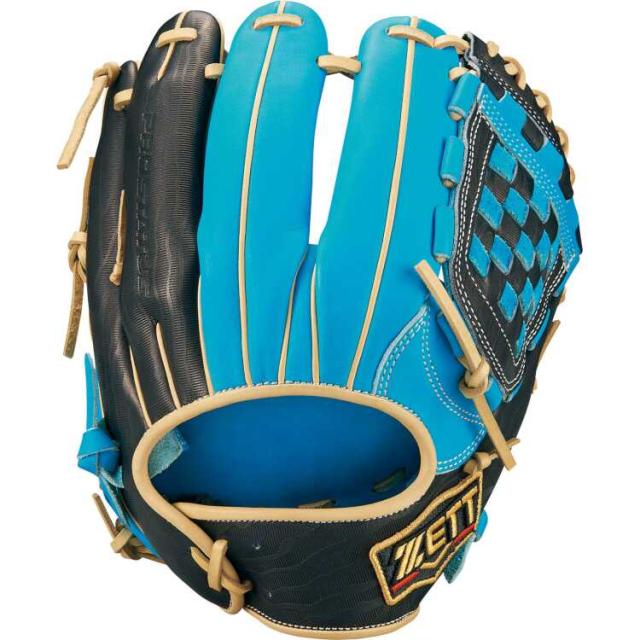 軟式野球グラブ 内野手用 二塁手・遊撃手用 プロステイタス 挟み捕りタイプ [サイズ：LH(右投げ用)] [カラー：サックス×ブラック] #BRGB32250-4119