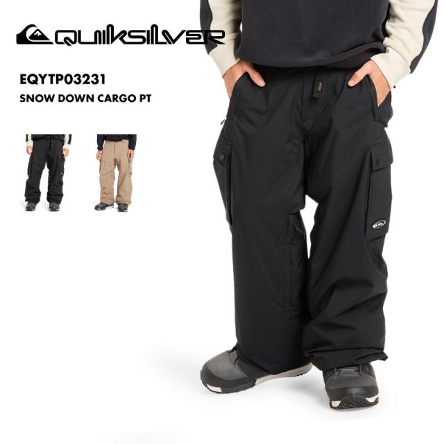 QUIKSILVER/クイックシルバー メンズ スノーパンツ  DOWN CARGO PT 2025-26 EQYTP03231 スノーウェア スノー スキー スノボ スノーボード ウインタースポーツ 連結用ループ ブーツゲイター カーゴポケット ベンチレーション 男性用