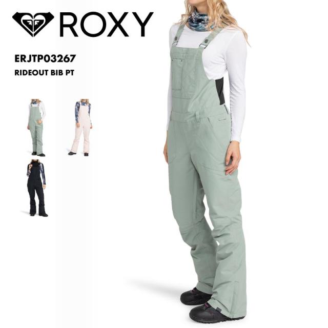ROXY/ロキシー レディース スノーウェア ビブパンツ RIDEOUT BIB PT 2024-25  スキー スノボ オーバーオール ボトムス サイドファスナー  ERJTP03267