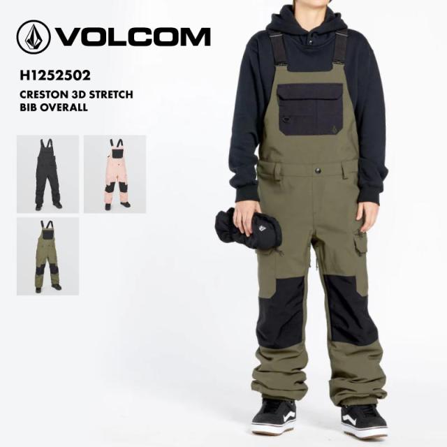 VOLCOM/ボルコム レディース スノーウェア ビブパンツ CRESTON 3D STRETCH BIB OVERALL 2025  スノーボード スキー 防寒 スノボウェア  H1252502 SALE12