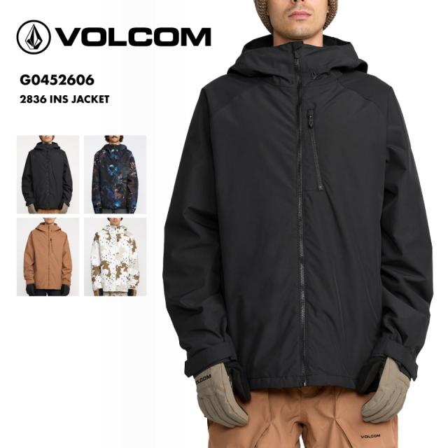 VOLCOM/ボルコム スノーボードウェア メンズ スノージャケット 2836 INS JACKET 2026  G0452606 スノーウェア スノボウェア スノーボード スキー ジャケット単品 中綿入り 2レイヤー 防水透湿性 20,000mm/20,000gm？ ゲレンデ 防寒着 アウター ブランド 男性用