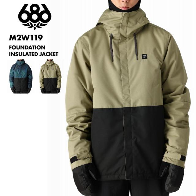 686/シックスエイトシックス メンズ スノージャケット FOUNDATION INSULATED JACKET WINTER 24-25 スノーボード 防寒 スノボウェア スキーウェア  M2W119