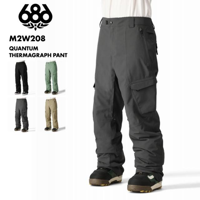 686/シックスエイトシックス メンズ スノーウェア パンツ QUANTUM THERMAGRAPH PANT WINTER 24-25 スノーボード 防寒 スノボウェア スキーウェア  M2W208