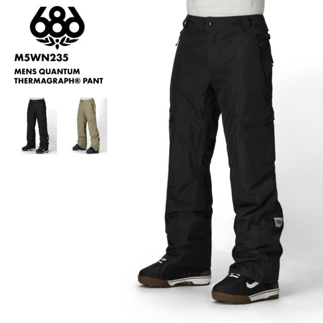 686/シックスエイトシックス メンズ スノーパンツ MENS QUANTUM THERMAGRAPH? PANT 2025-26 WINTER M5WN235 スノーウェア スノーボードウェア スノボウェア スキーウェア ズボン パンツ 防寒 キークリップ ブーツゲイター ブランド 男性用