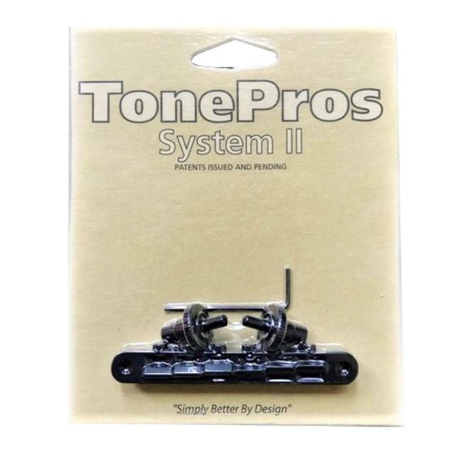 TonePros NVR2-B AVR2 with Standard Nashville Post Tuneomatic ブラック ギター用 ...