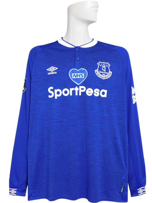 ***限定再入荷***(アンブロ) UMBRO/18/19エバートン/ホーム/長袖/NHS+Black Lives Matterバッジ付/78785U