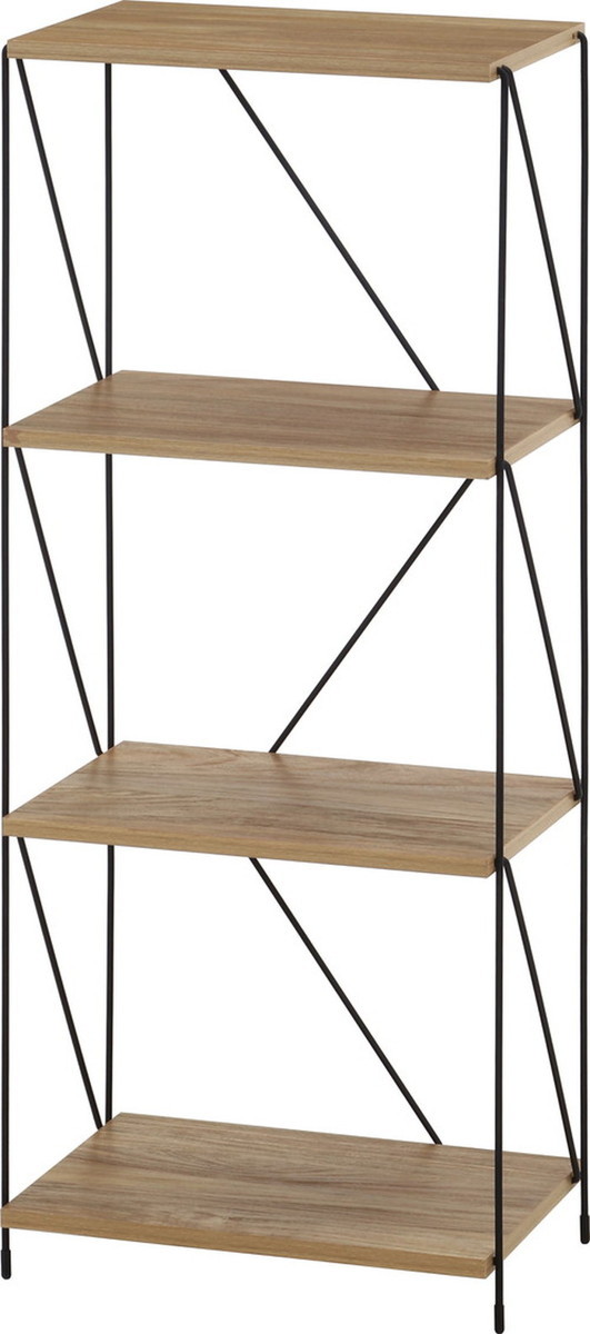 EZBO ワイヤーラック 4段 40幅 OAK NA オークナチュラル 420×310×1039 fj-77562 スチールラック シェルフ ...