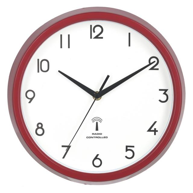 電波掛時計 カペラ Φ27cm レッド EG8819P-RC fj-99288 掛け時計 置き時計 掛け時計 送料無料 北欧 モダン 家具 ...