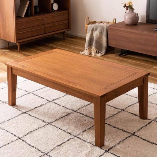 こたつ 炬燵 コタツ ナチュラル W105×D60×H38 コタツ コタツテーブル 幅105cm センターテーブル 長方形 オールシーズン 天然木 アカシア デザイン おしゃれ azu-kt-116 店舗 カフェ ラウンジ ロビー ホテル 法人  電気こたつ こたつ 季節 空調家電 家電 送料無料 北欧 モ