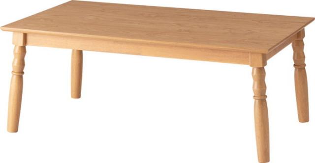 2WAYこたつ ナチュラル W105×D60×H40/70 こたつ コタツ 2WAY やぐら型 デスク ダイニングテーブル テーブル 天然木 木 天板固定 幅105cm 奥行60cm 高さ40cm 高さ70cm リビングコタツ センターテーブル カフェテーブル こたつ布団ずれない構造 北欧 おしゃれ シンプル モダ