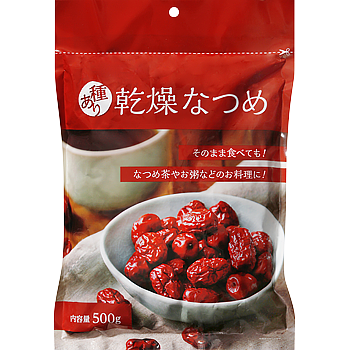 【常温】 乾燥なつめ(種あり)  500g 【入り数20個】 (ケース売り) 業務スーパー