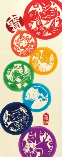 Miyamoto-Towel 宮本 kenema 本製 手ぬぐい 注染 縁起 七福神 インテリ ディスプレイ タペストリー 36×90cm 51の通販はau PAY マーケット - REED ...