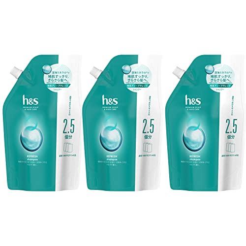 h&s シャンプー つめかえ 超特大 800g×3 リフレッシュ エイチアンドエス まとめ買い
