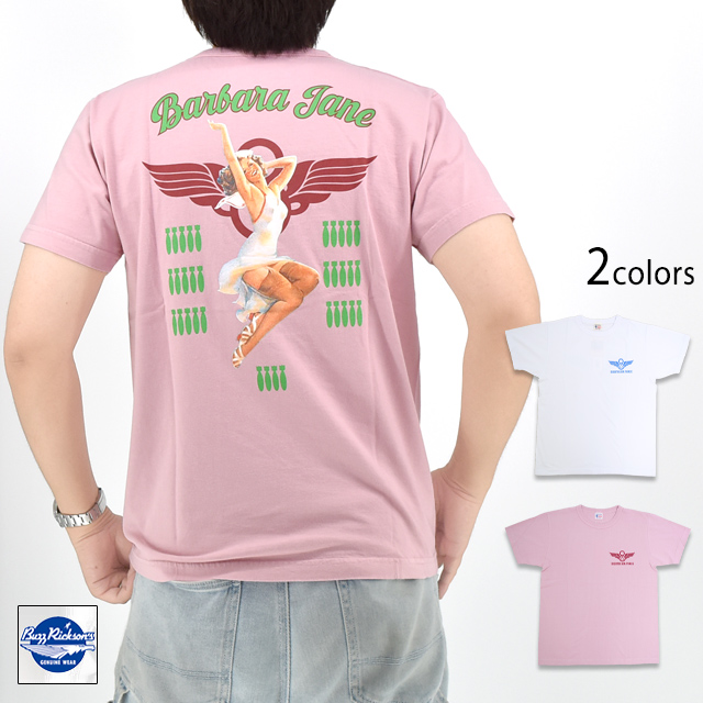 半袖Tシャツ「BARBARA JANE」 BUZZ RICKSON'S BR79625 バズリクソンズ ミリタリー ピンナップガール 東洋エンタープライズ