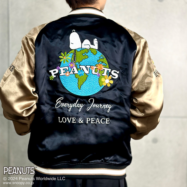 スヌーピー×フラッグスタッフ リバーシブルスカジャン Flagstaff 451091 刺繍 スーベニアジャケット ピーナッツ