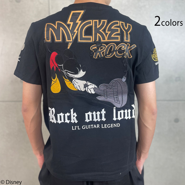 フラッグスタッフ×ミッキー ミッキーロック半袖Tシャツ Flagstaff 452510 ディズニー 刺繍