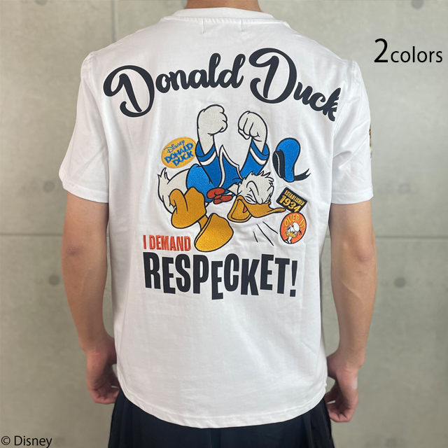フラッグスタッフ×ミッキー ドナルドダック半袖Tシャツ Flagstaff 452512 ディズニー 刺繍