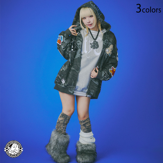 復活わんわん大学パーカー GALFY 153024 ガルフィー ゆったりめ オーバーサイズ ユニセックス