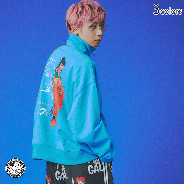 謎アニメ裏毛スウェットジャージ GALFY 153004 ガルフィー ゆったりめ オーバーサイズ ユニセックス