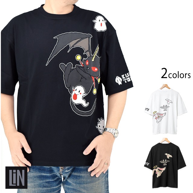 黒菟華 ゆらゆらクロナBIGTシャツ LIN AL-757004 うさぎ ウサギ 兎 ゆったりめ オーバーサイズ ユニセックス