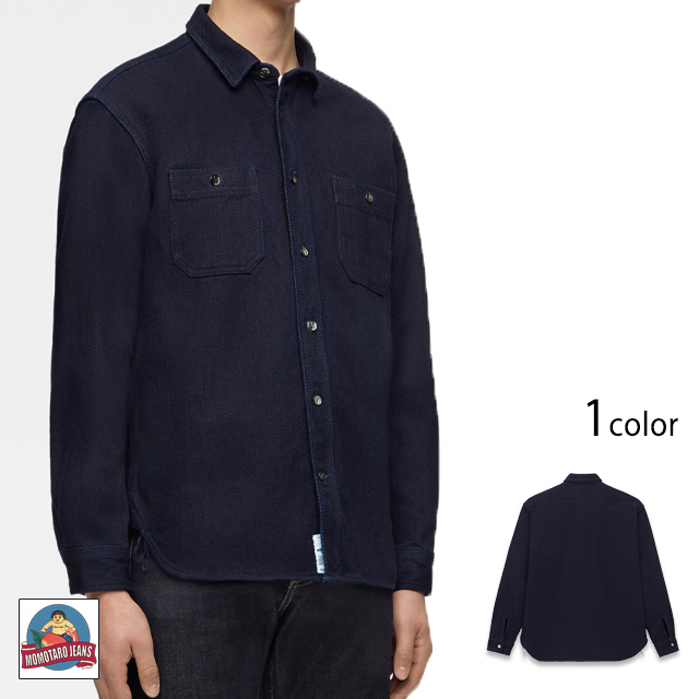 トリプルステッチ長袖ドビーシャツ「TRIPLE STITCH L/S DOBBY SHIRT」 桃太郎ジーンズ MXLS1036 MOMOTARO JEANS 日本製