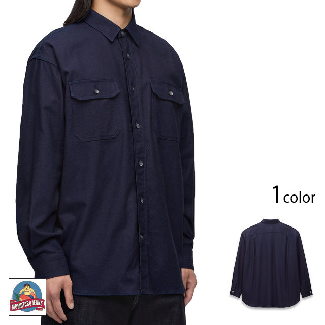 刺子CPOシャツ/SASHIKO CPO SHIRT 桃太郎ジーンズ MXLS1039 MOMOTARO JEANS 日本製 国産