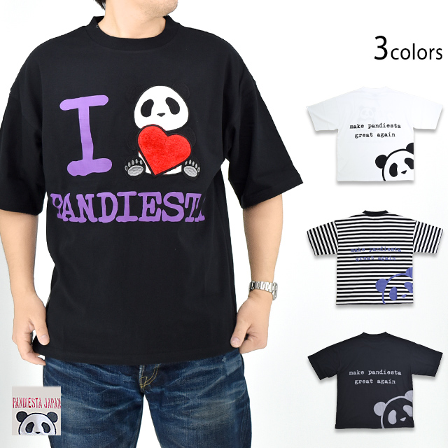 I LOVE PANDIESTA BIG Tシャツ PANDIESTA JAPAN 585105 パンディエスタジャパン パンダ ゆったりめ ユニセックス