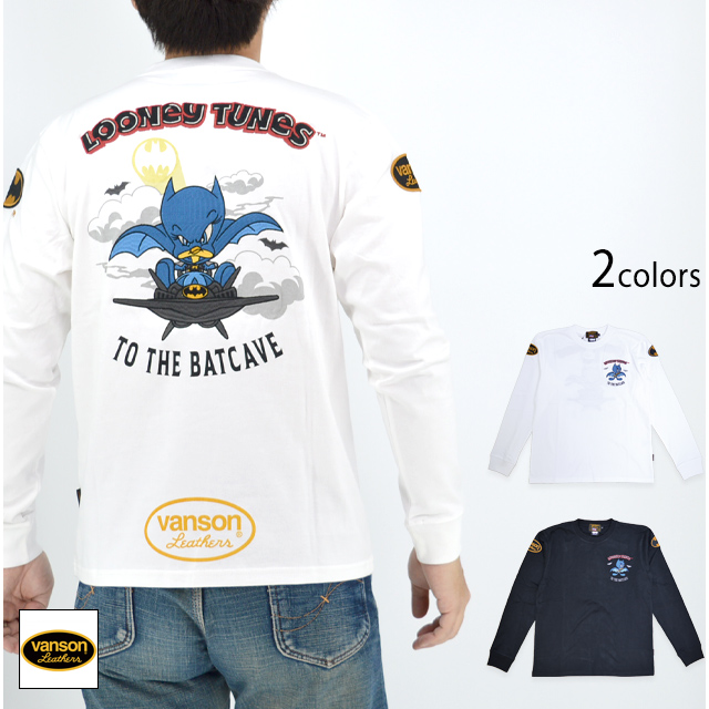 vanson×LOONEY WARNER BROS.100周年記念モデル 天竺ロングTシャツ vanson LTV-2501 バンソン ヴァンソン バットマン