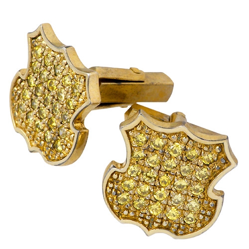 ホロウ HOLLOOW シルバー カフスボタン メンズ エンブレム キュービックカラー ot KHP-131