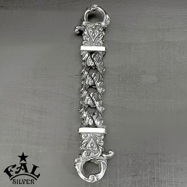 エフエーエル F.A.L FAL シルバー キーチェーン アラベスク リーフ クリップ ユニティー キーチェーン ミディアムタイプ メンズ キーホルダー キーフック ばね式 シルバー925