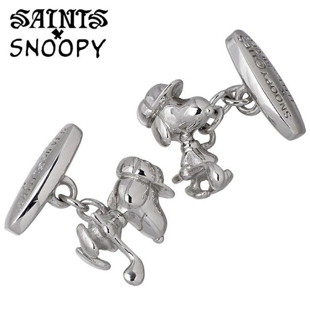 【21日までポイント5倍！】 セインツ スヌーピー SAINTS x SNOOPY スヌーピー ゴルフ シルバー カフスボタン ピーナッツ Peanuts シルバー925 アクセサリー 国産 人気 ブランド SNPY-C-01