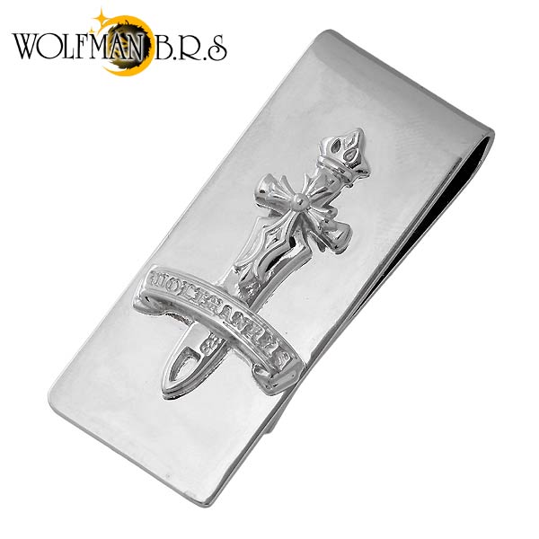 【21日までポイント5倍！】 ウルフマンB.R.S WOLFMAN B.R.S マネークリップ ブレード&ロゴ メンズ WO-MC-14