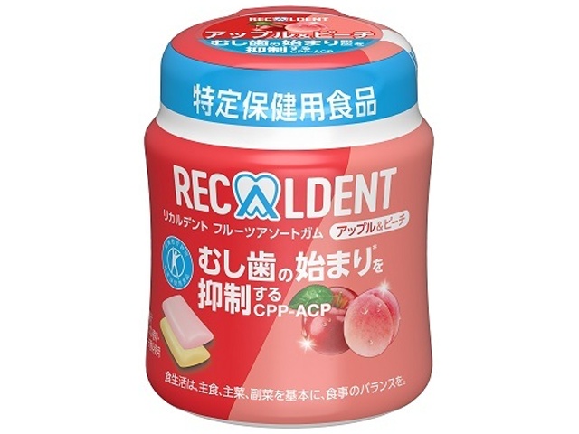 リカルデント アップル＆ピーチボトル １３５．２ｇ ×36 【全国送料無料】(沖縄・離島は別途)
